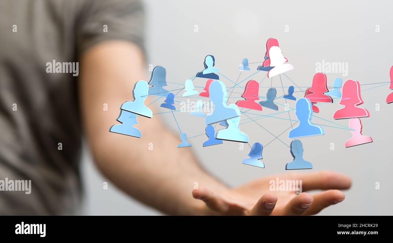 3D rendering of the unity group and teamwork concept Stock Photo - Alamy