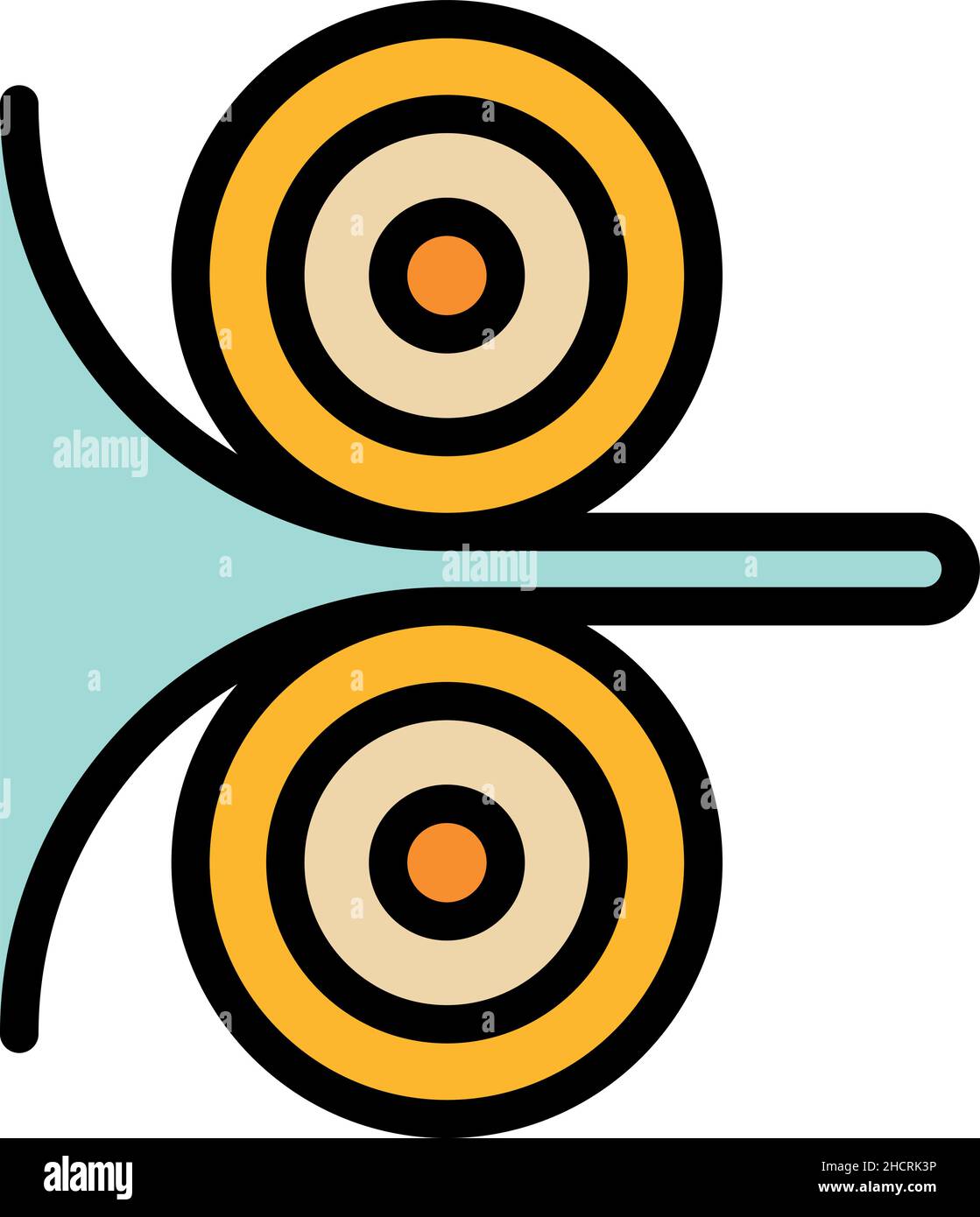 Pulp and paper process icon. Outline pulp and paper process vector icon ...