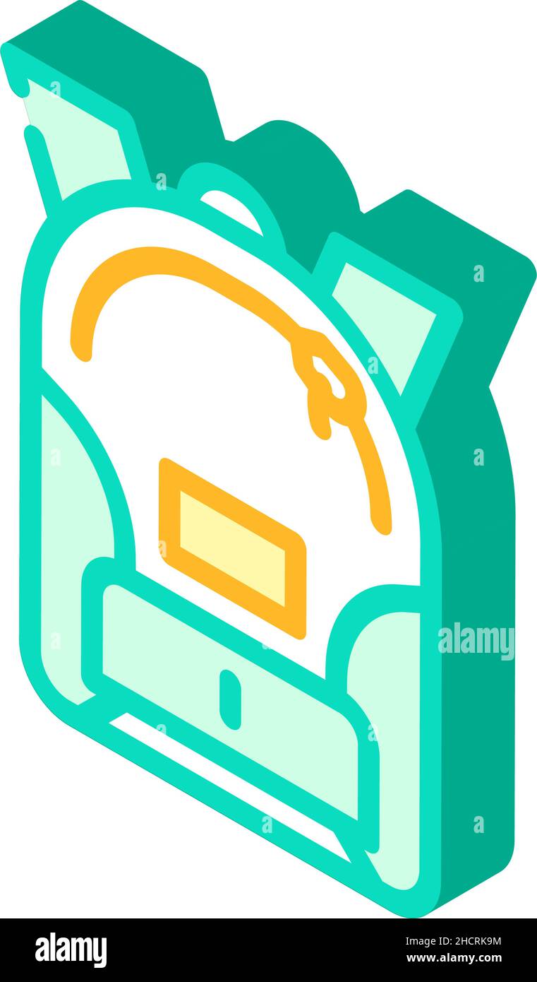 backpack bag isometric icon vector illustration Stock Vector Image ...