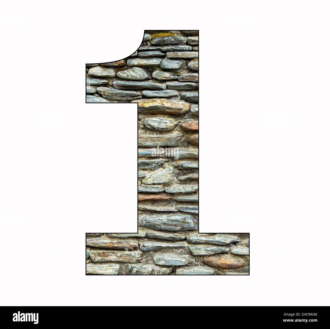 Number 1 on rustic stone background Stock Photo - Alamy
