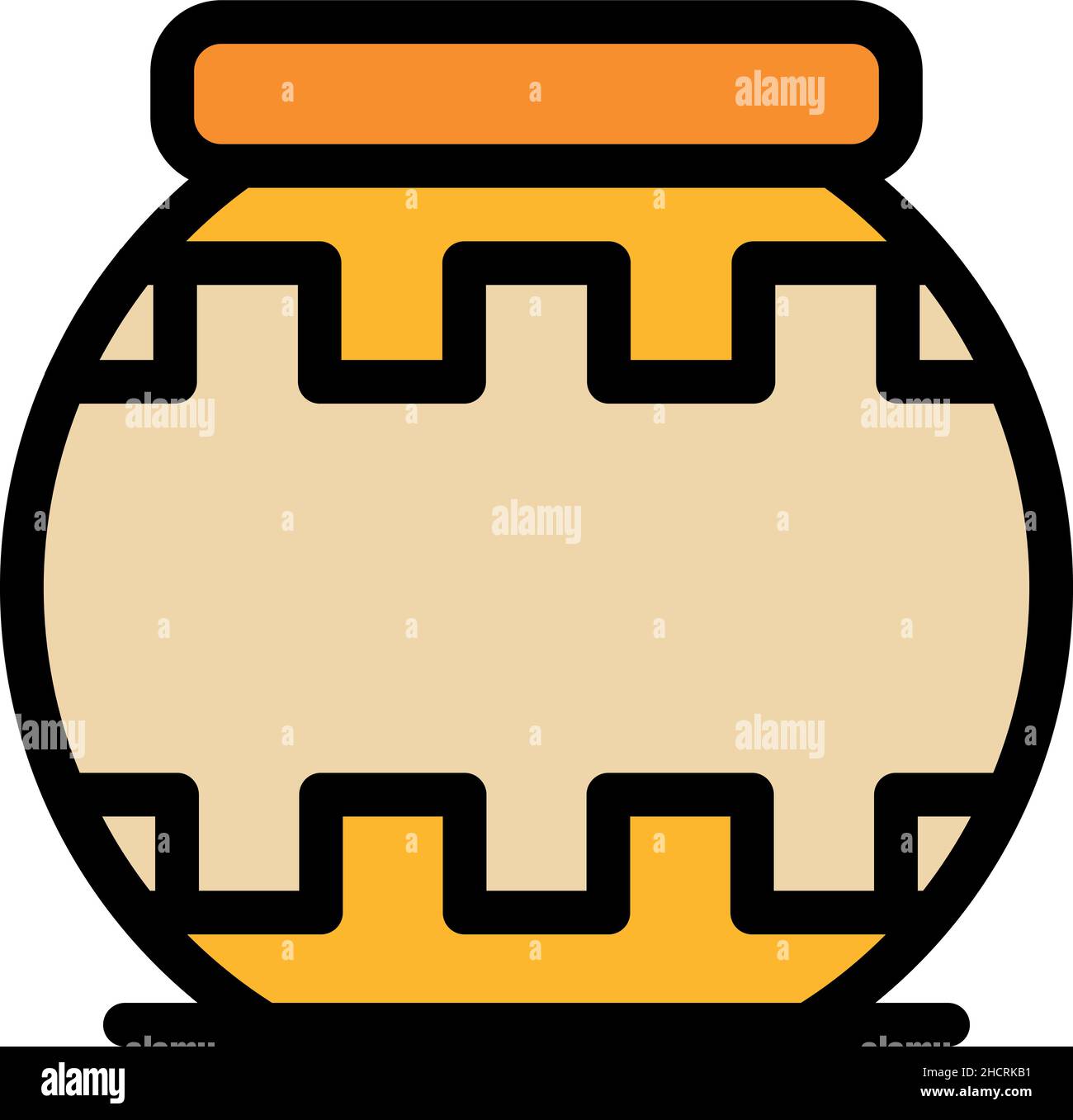 Archeology amphora icon. Outline archeology amphora vector icon color ...