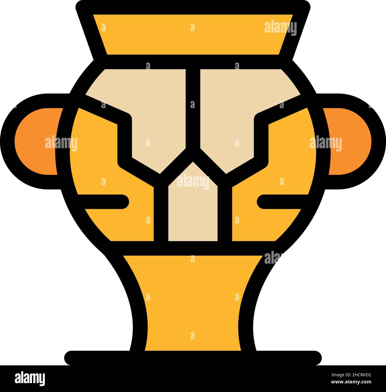 Exhibit amphora icon. Outline exhibit amphora vector icon color flat ...