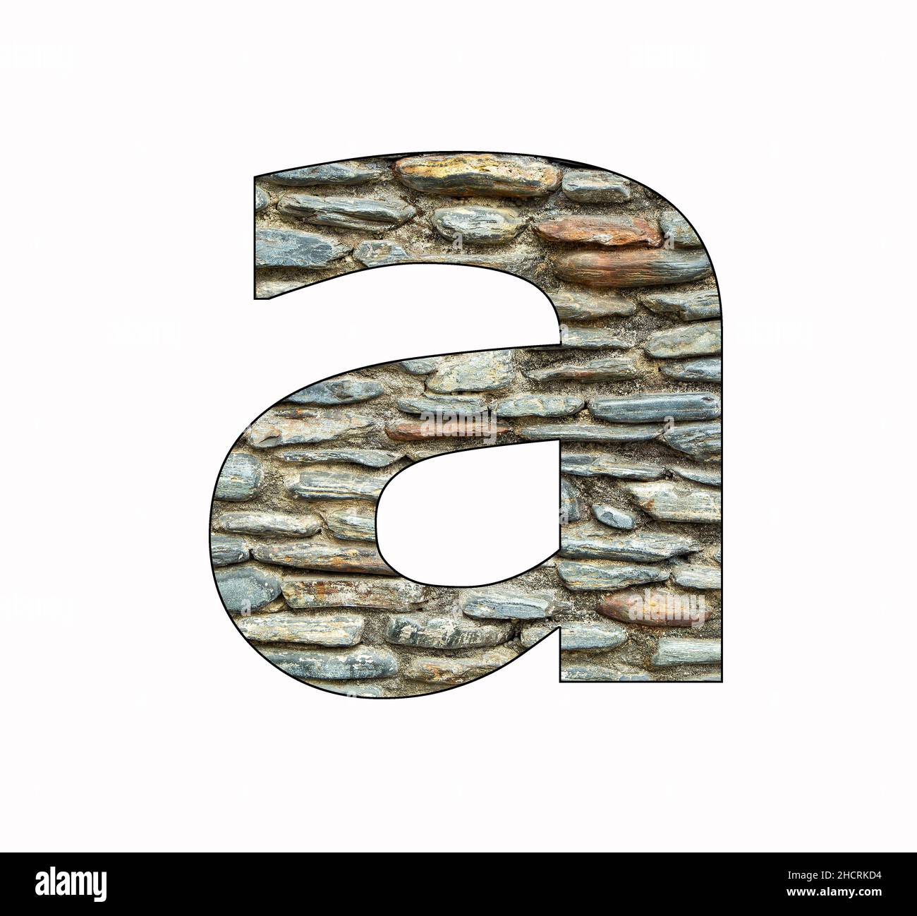 Alphabet letter a - Rustic stone background Stock Photo - Alamy