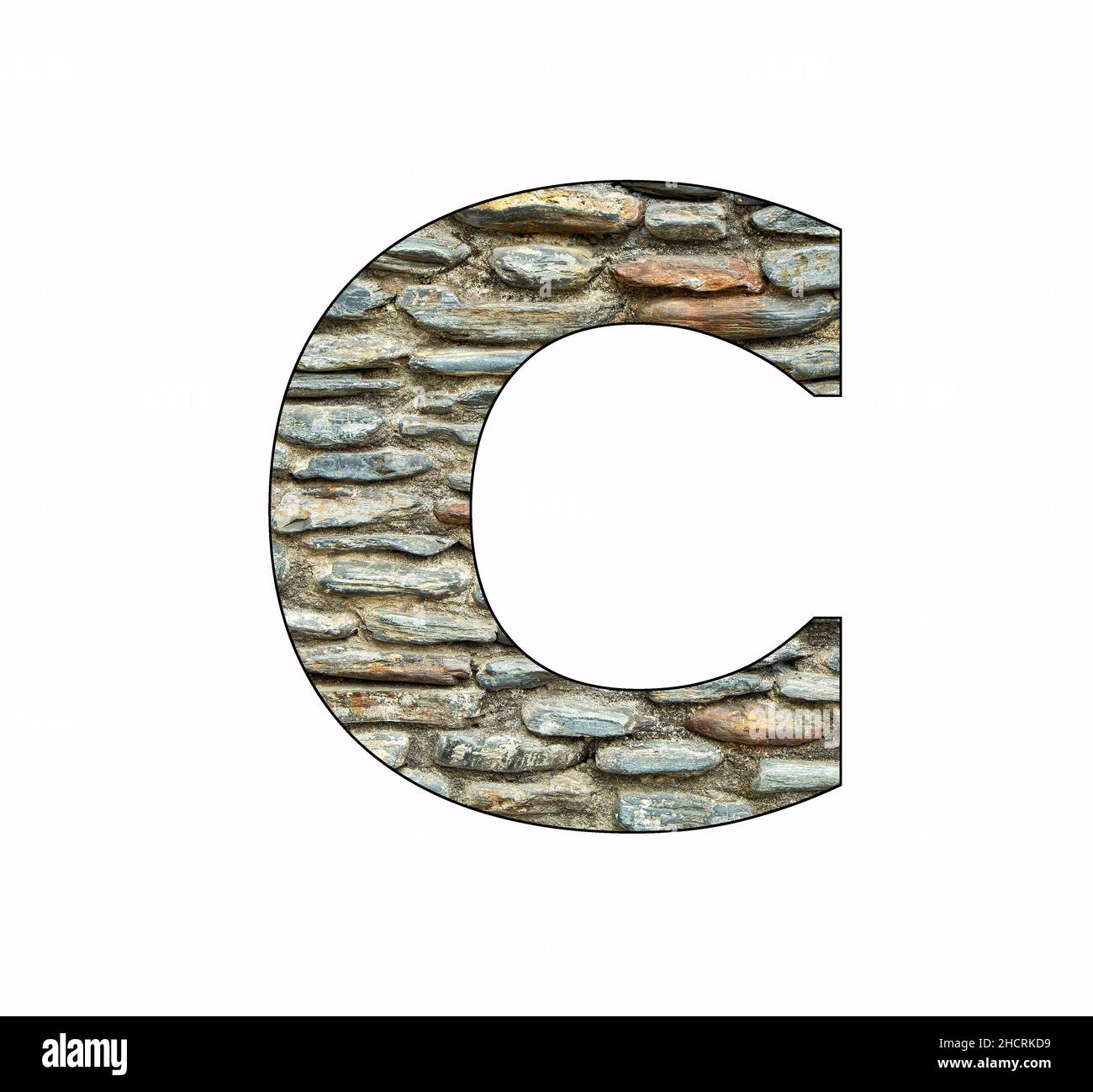 Alphabet letter c - Rustic stone background Stock Photo - Alamy