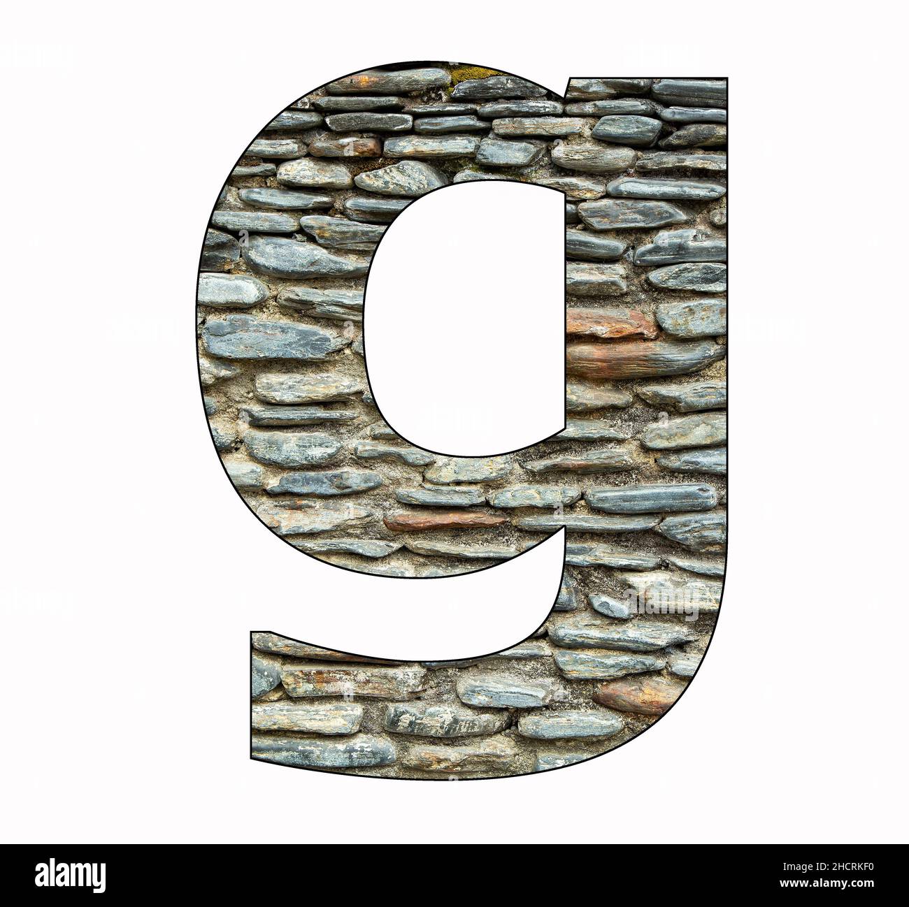 Alphabet letter g - Rustic stone background Stock Photo - Alamy