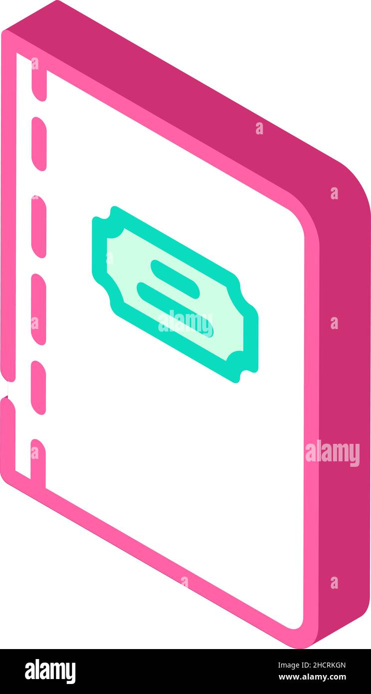 notebook for notes isometric icon vector illustration Stock Vector ...