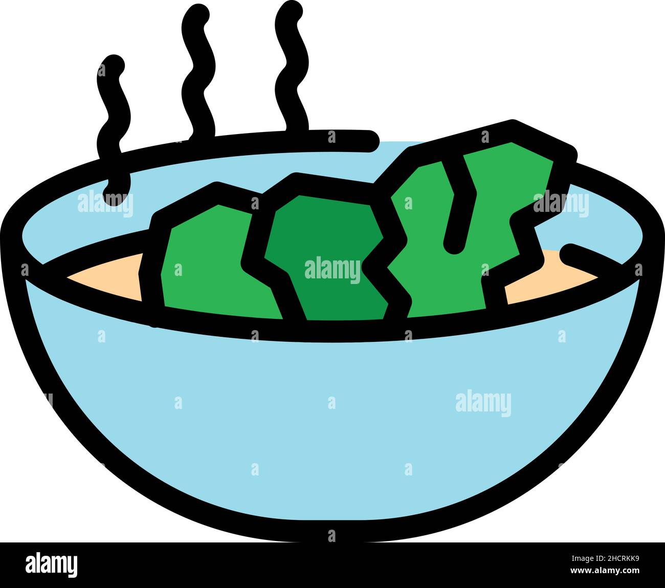 Hot meal icon. Outline hot meal vector icon color flat isolated Stock ...