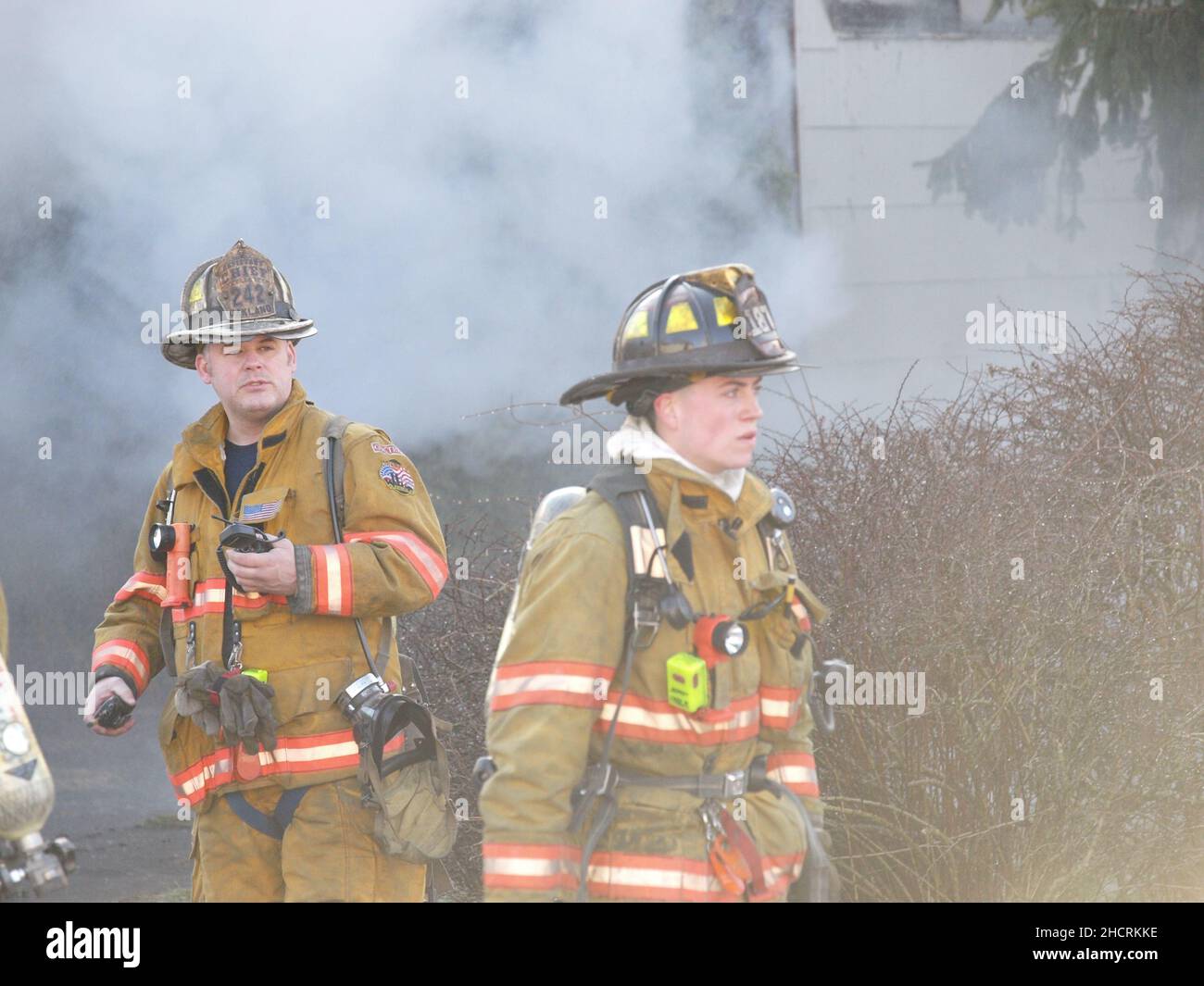 Smoky firefighting scene hi-res stock photography and images - Alamy