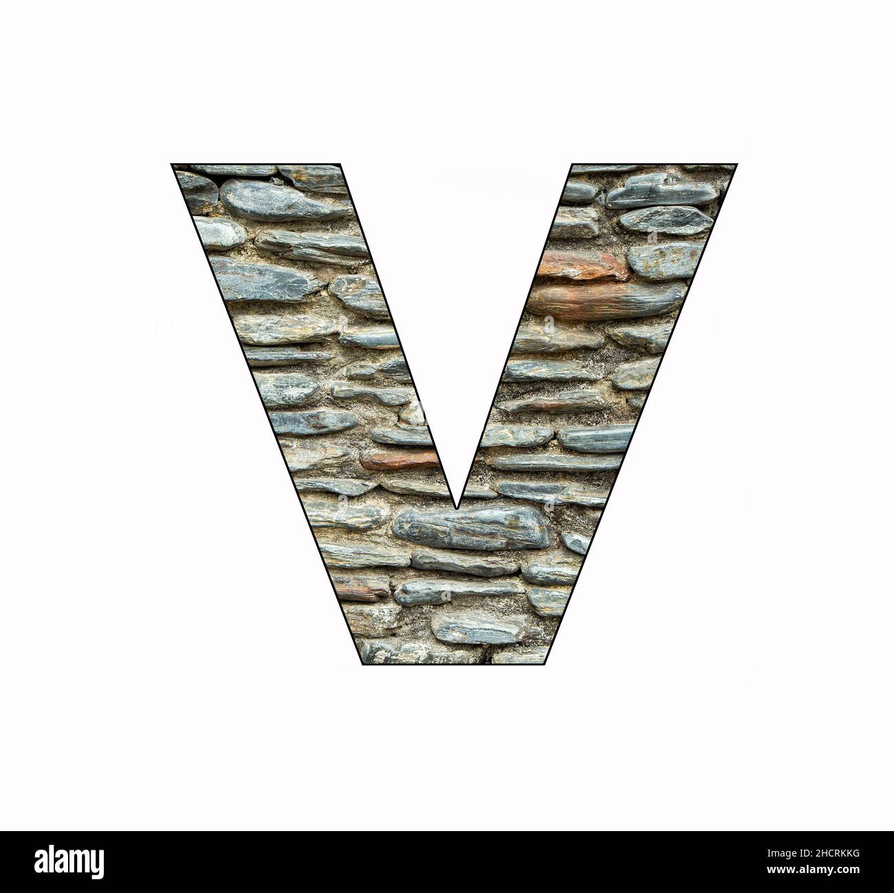 Alphabet letter v - Rustic stone background Stock Photo - Alamy