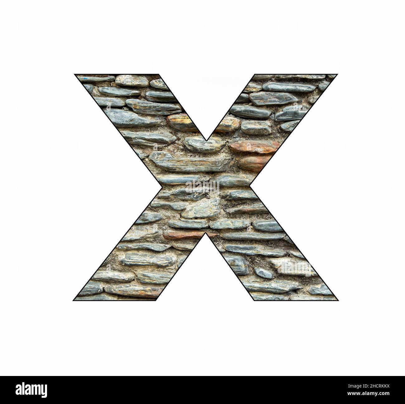 Alphabet letter x - Rustic stone background Stock Photo - Alamy