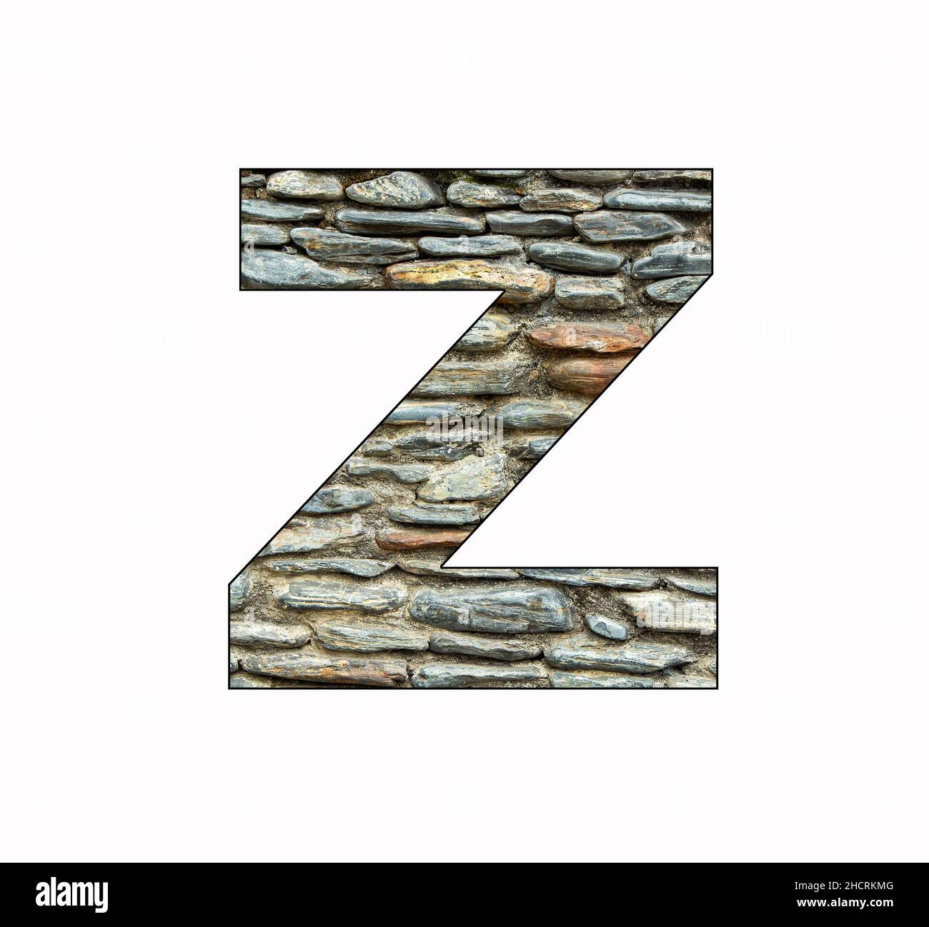 Alphabet letter z - Rustic stone background Stock Photo - Alamy