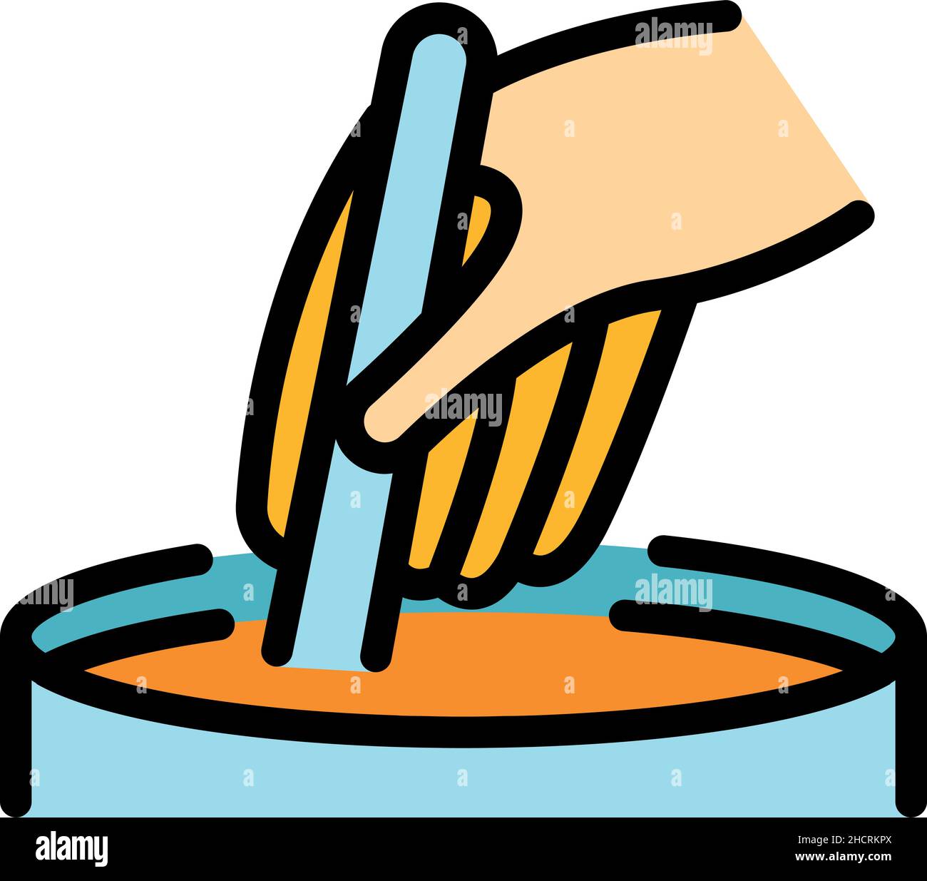 Cooking blend icon. Outline cooking blend vector icon color flat ...