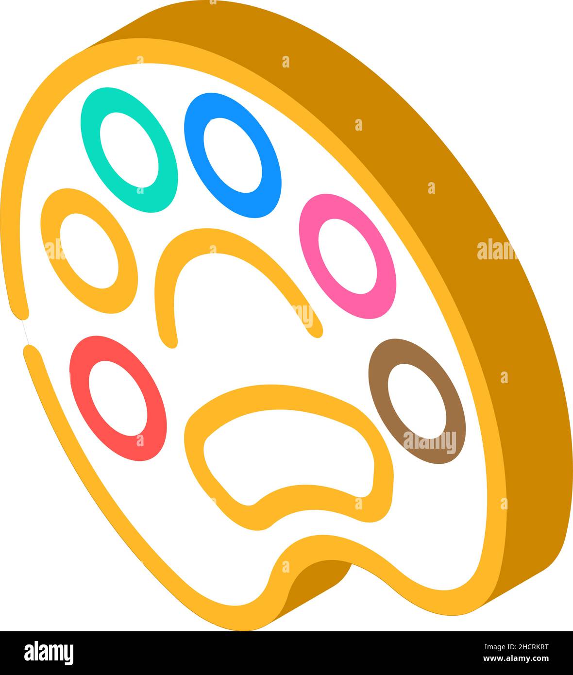 palette for painting isometric icon vector illustration Stock Vector ...