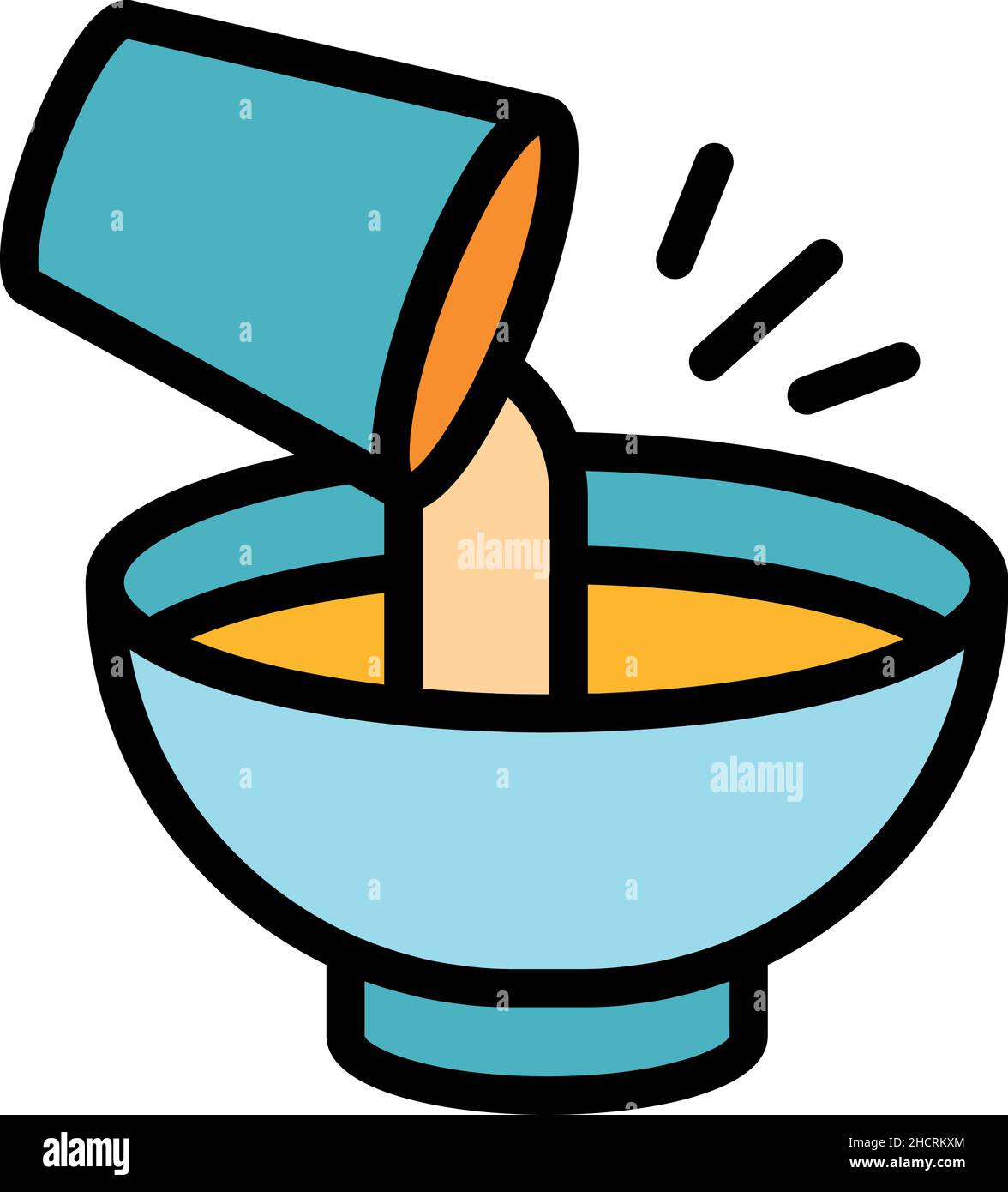 Cooking process icon. Outline cooking process vector icon color flat ...