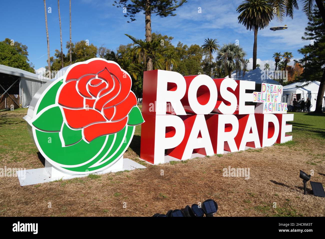 Rose Parade letters and logo with 2022 Rose Parade theme "Dream ...