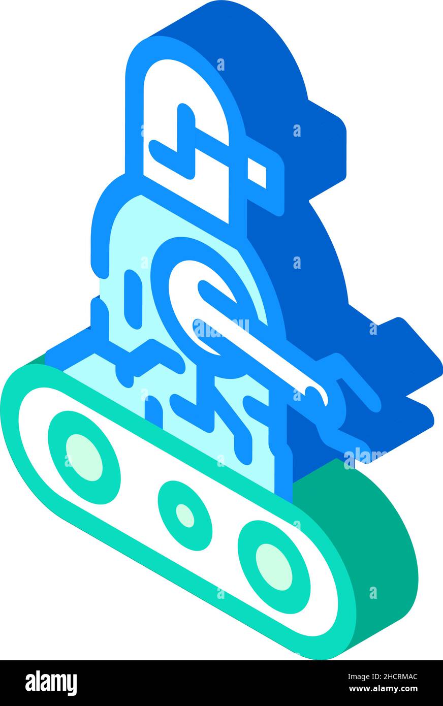 robot technology isometric icon vector illustration Stock Vector Image ...