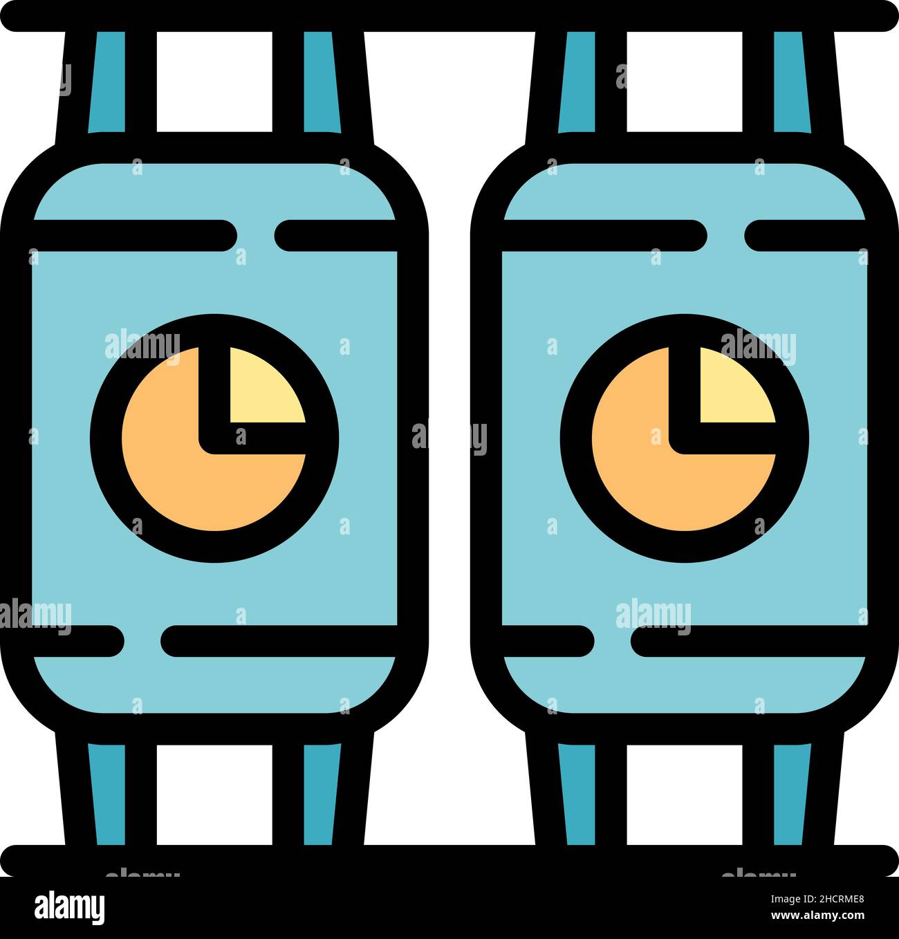 Pasteurization tank icon. Outline pasteurization tank vector icon color ...