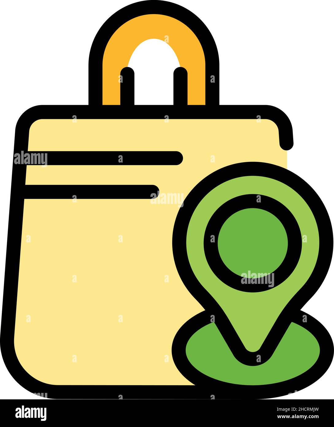 Product location icon. Outline product location vector icon color flat ...