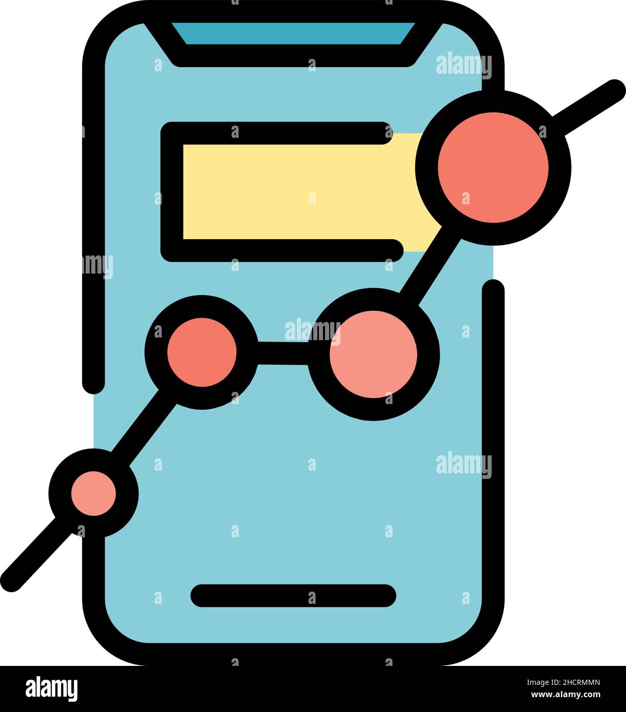 Tracking market phone icon. Outline tracking market phone vector icon ...