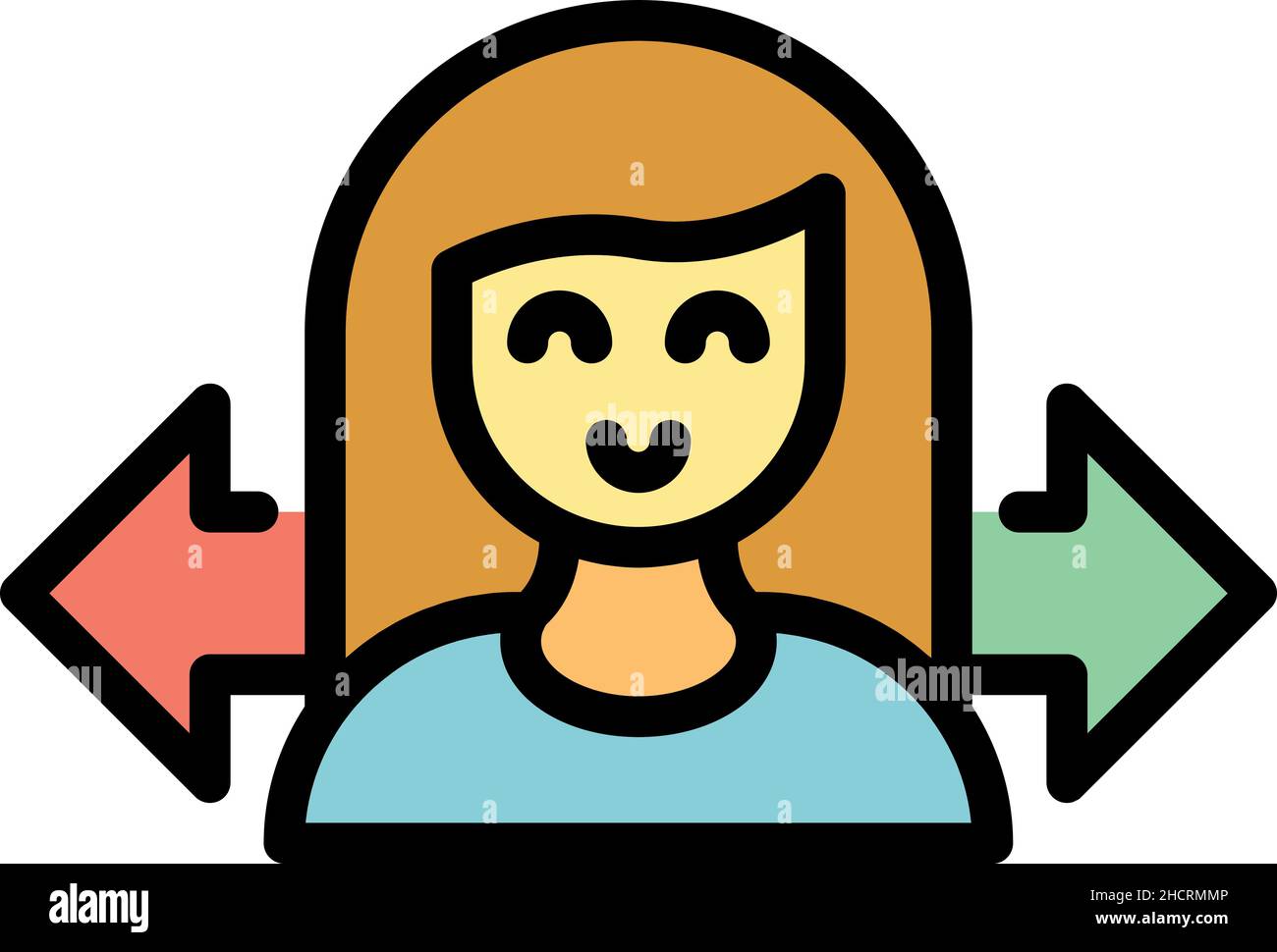 Customer demand icon. Outline customer demand vector icon color flat ...