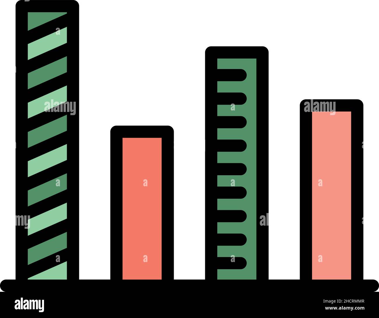 Market statistics icon. Outline market statistics vector icon color ...