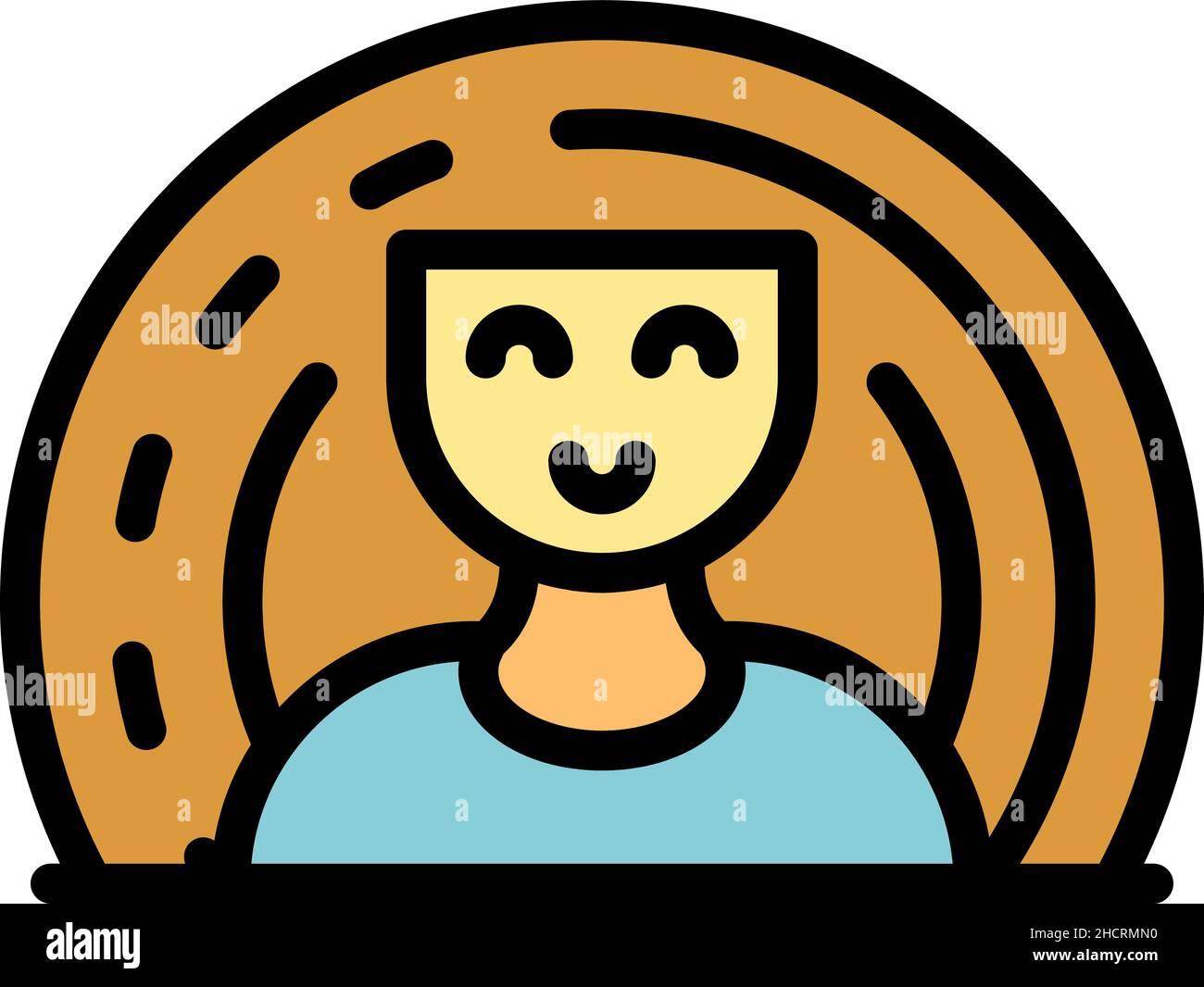 Customer service icon. Outline customer service vector icon color flat ...