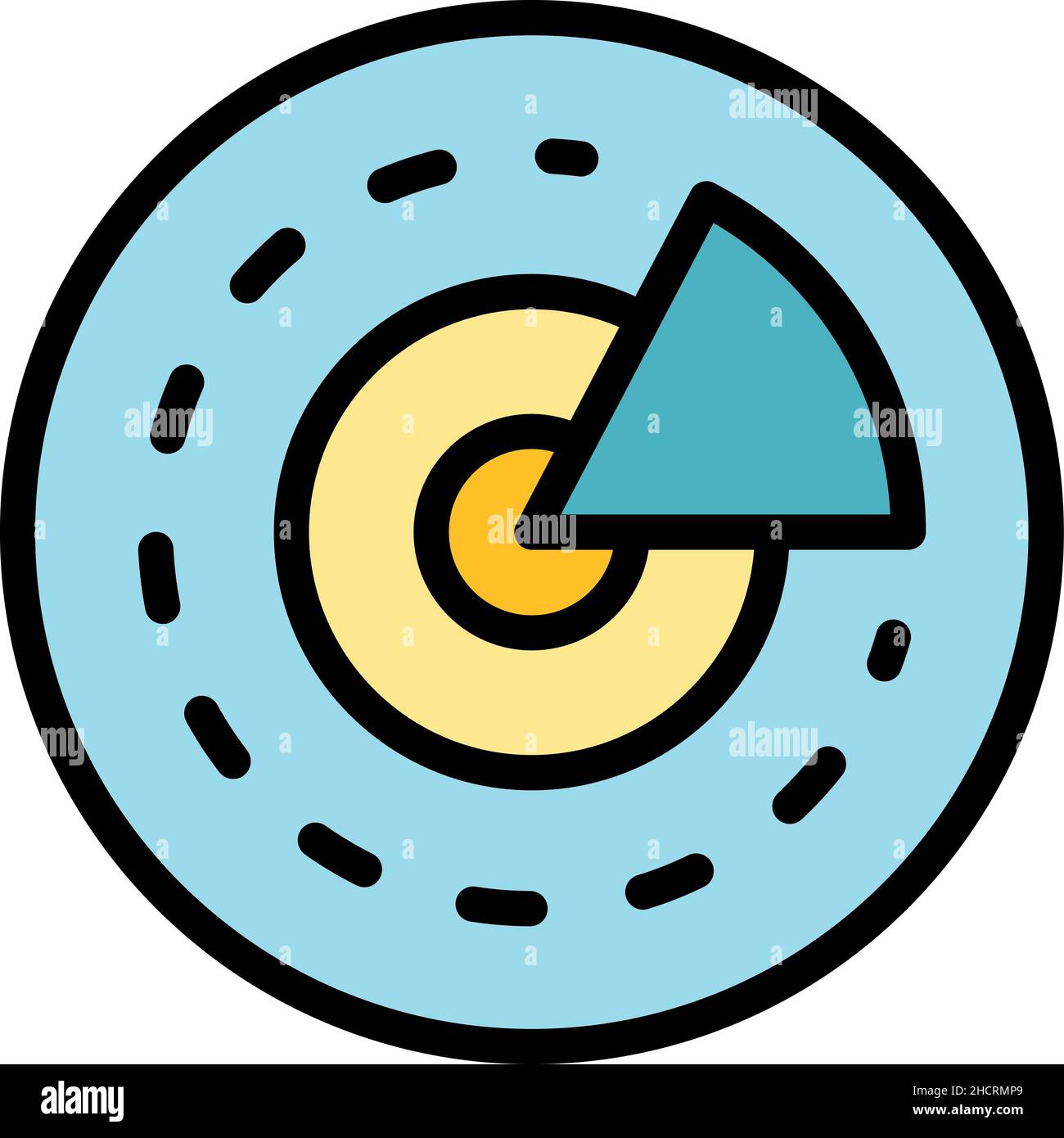 Pie chart target audience icon. Outline pie chart target audience ...