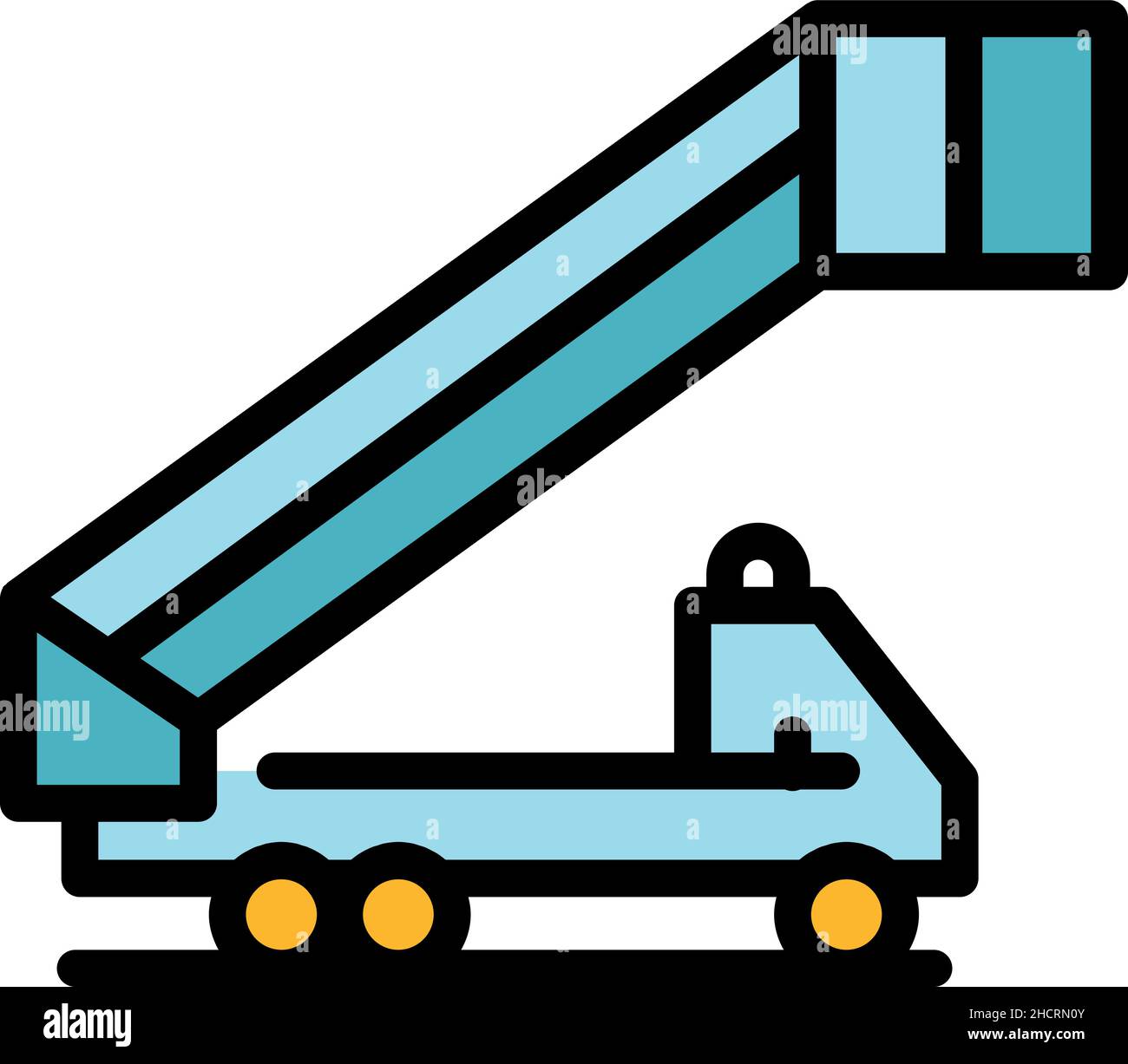 Vehicle airport ladder icon. Outline vehicle airport ladder vector icon ...