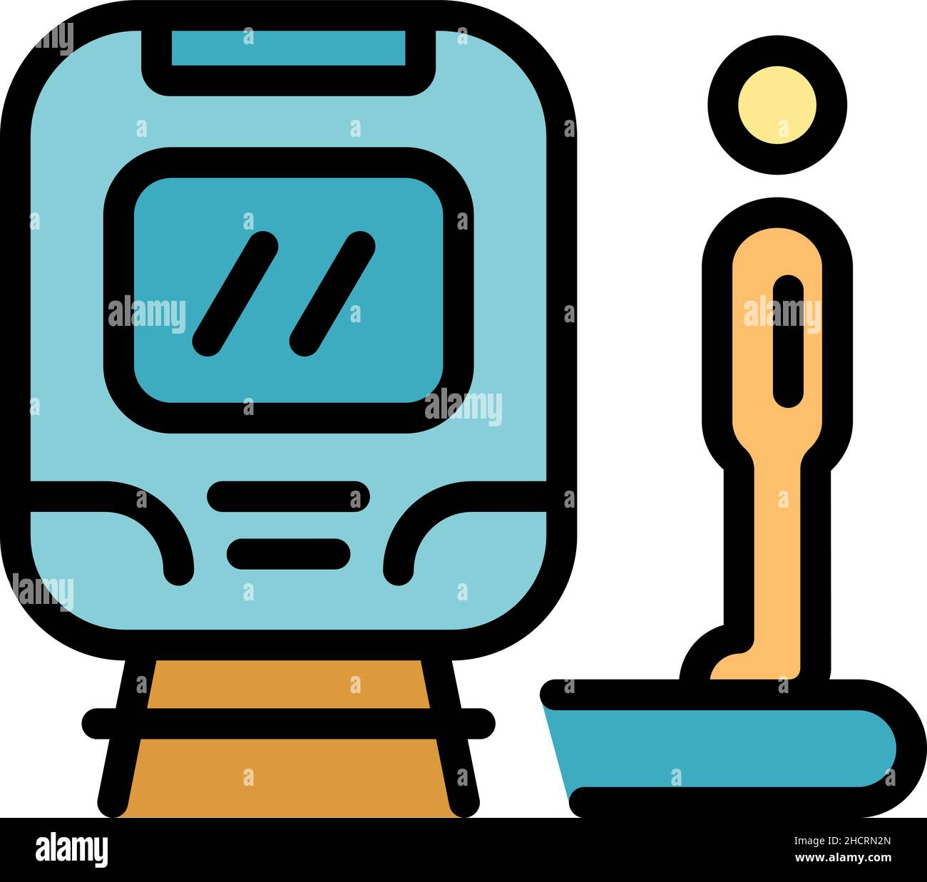 Platform passenger icon. Outline platform passenger vector icon thin ...