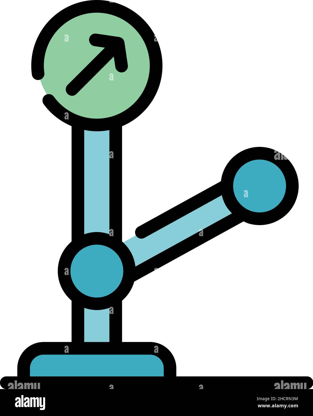 Railway indicator icon. Outline railway indicator vector icon color ...