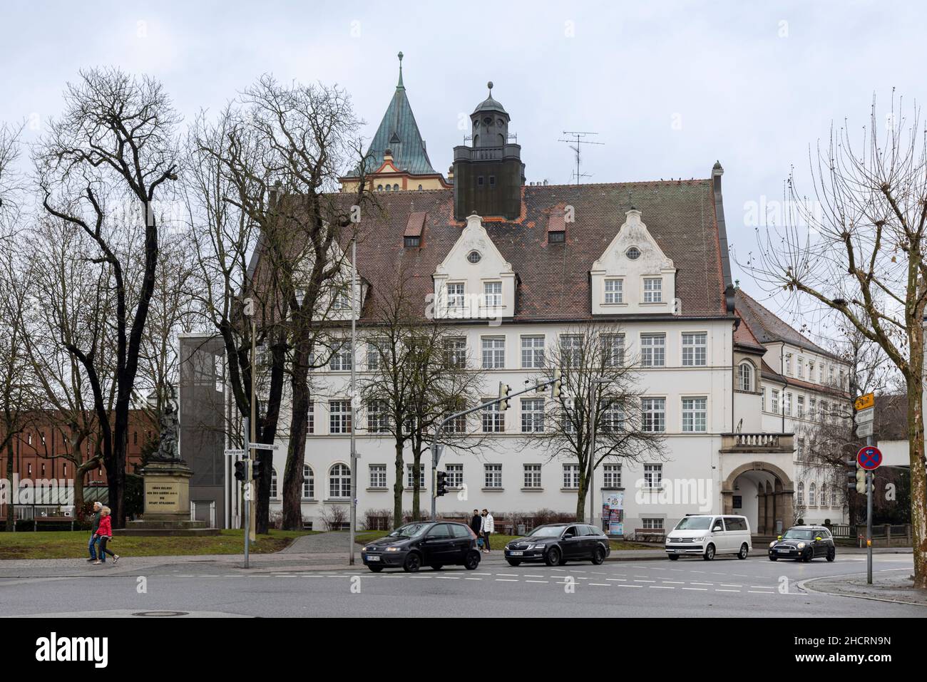 Well preserved historical building in Straubing old town in Germany ...