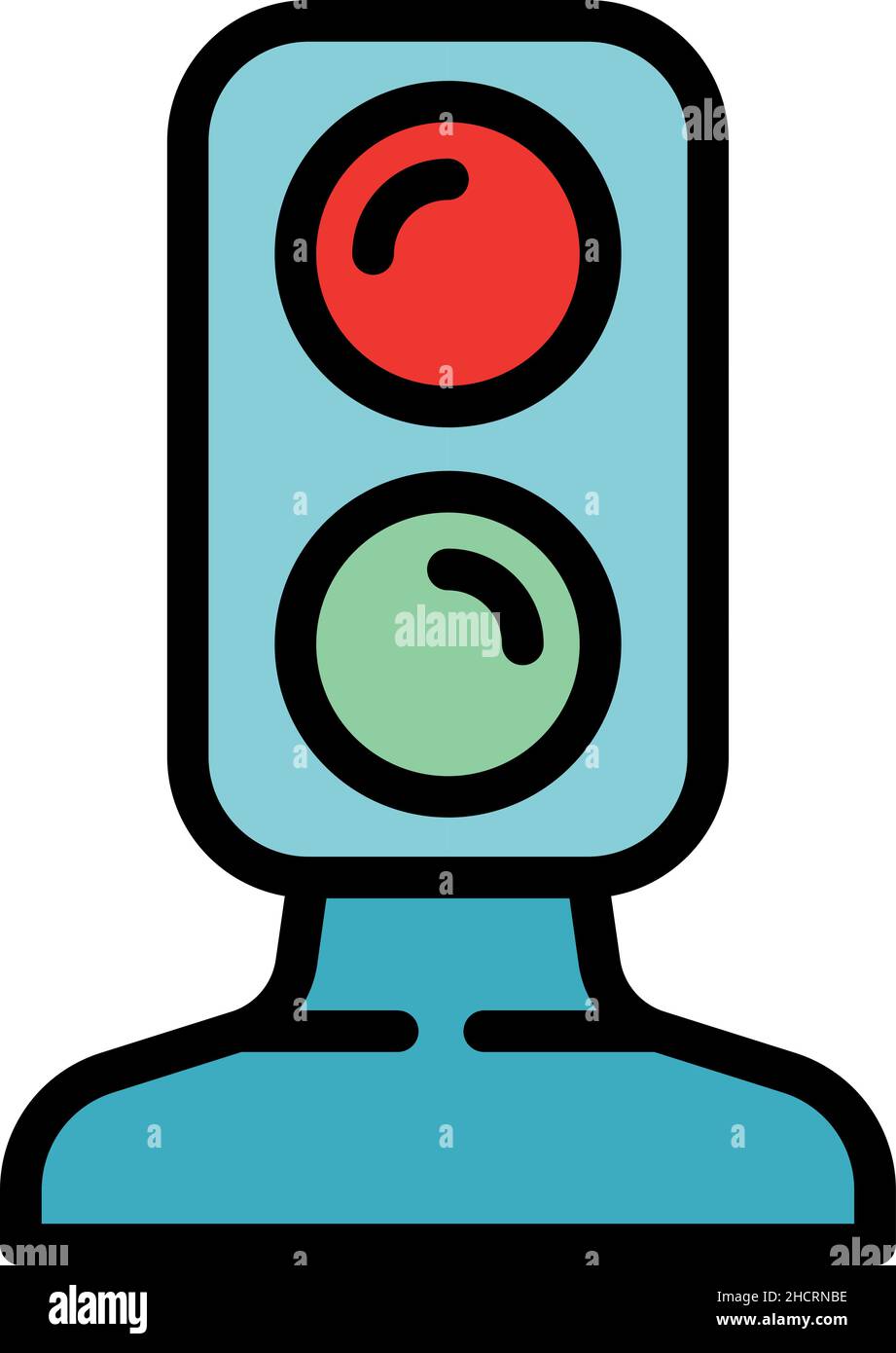 Train traffic lights icon. Outline train traffic lights vector icon ...