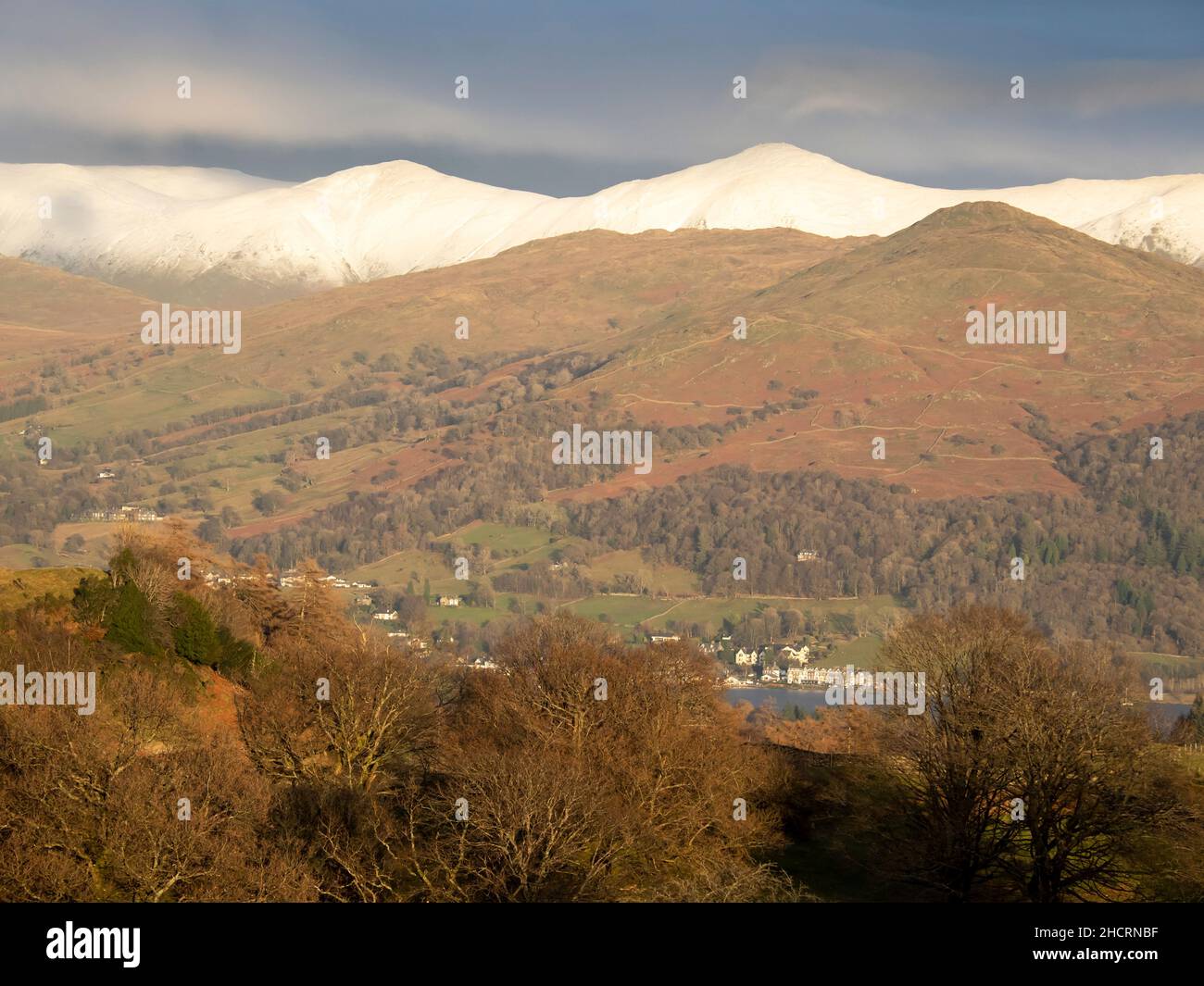 Wansfell and the Kentmere fells from Tarn Hows, Lake District, UK Stock ...