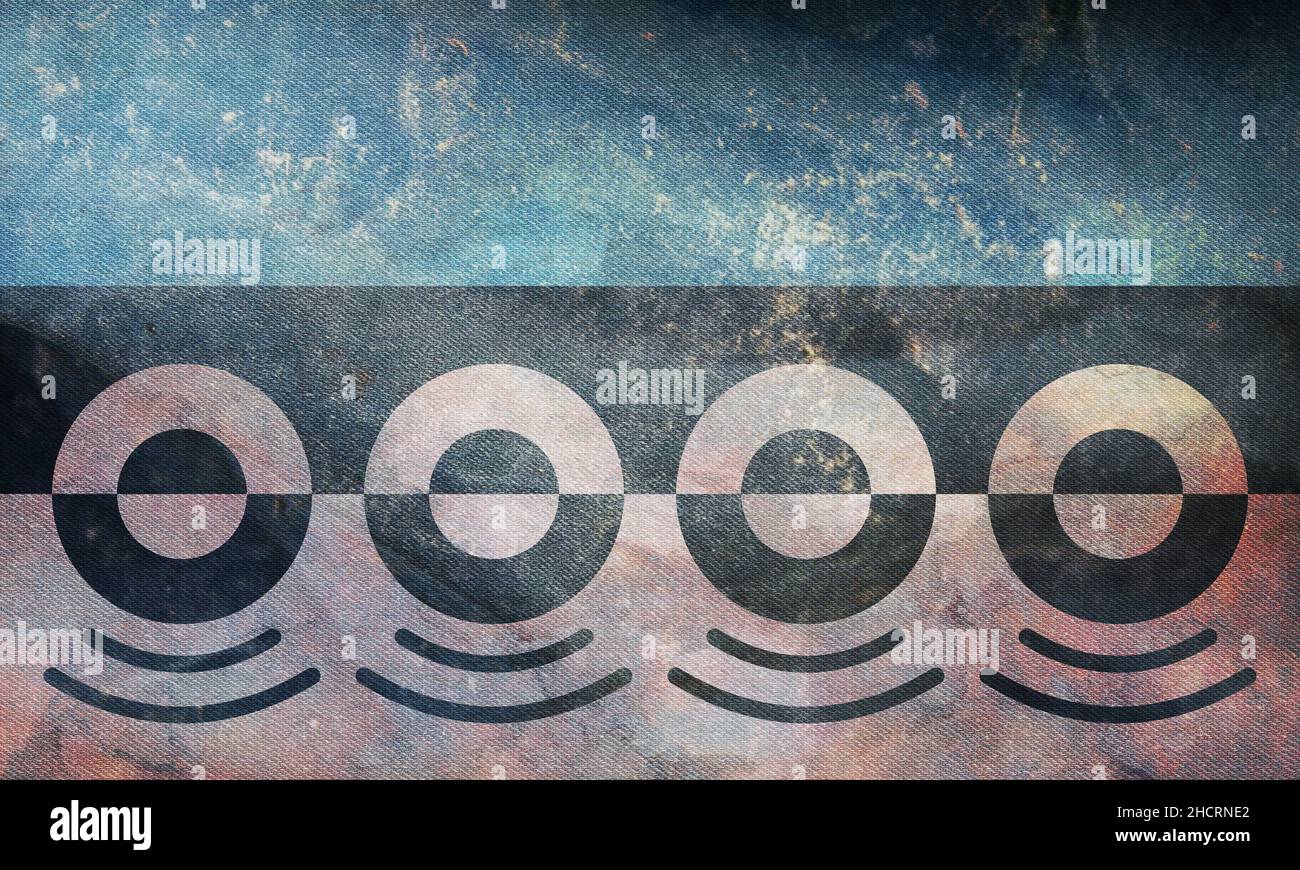 Top view of Digbeth village , UK retro flag with grunge texture. united ...