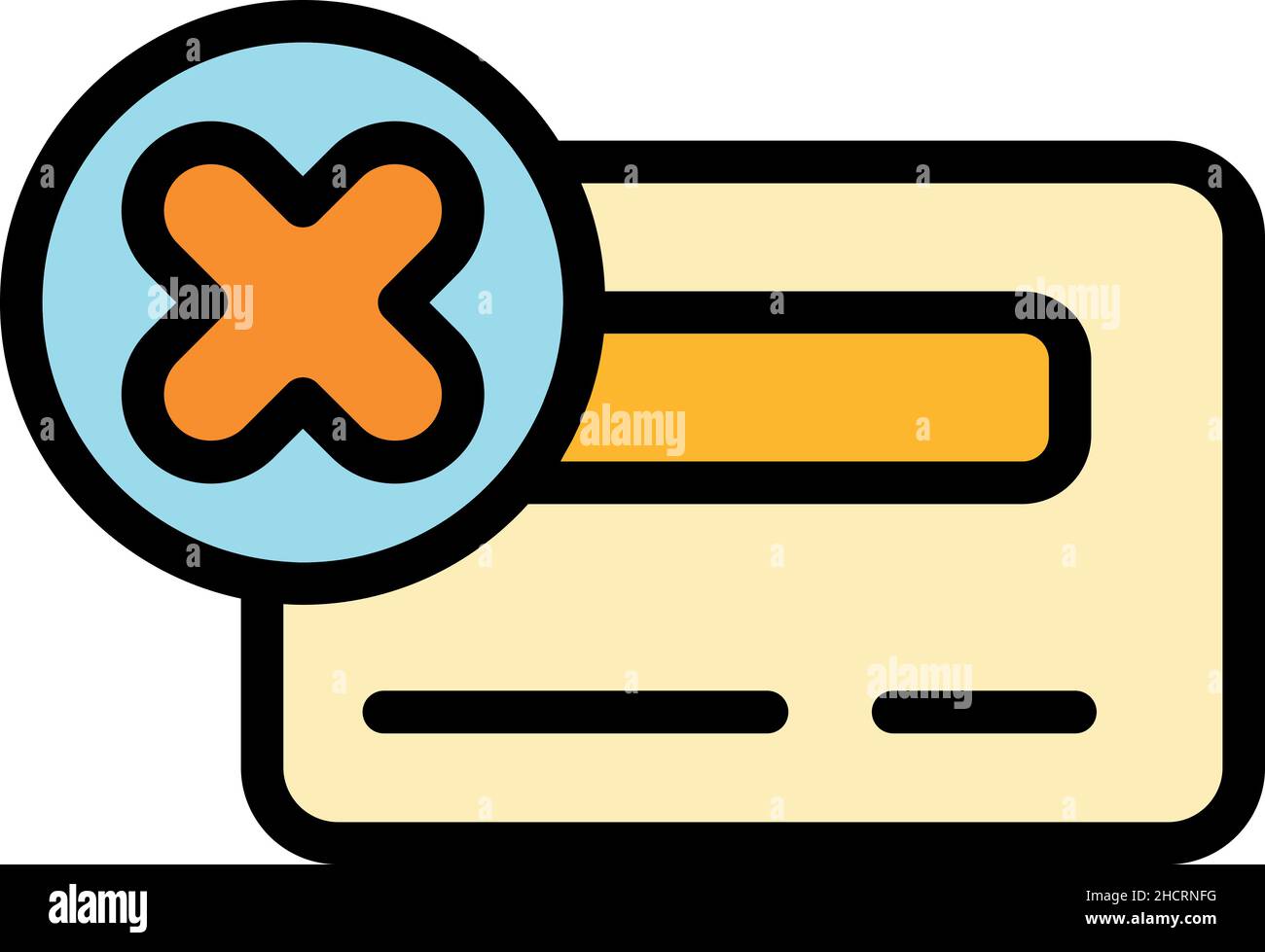 Reject card transfer icon. Outline Reject card transfer vector icon ...