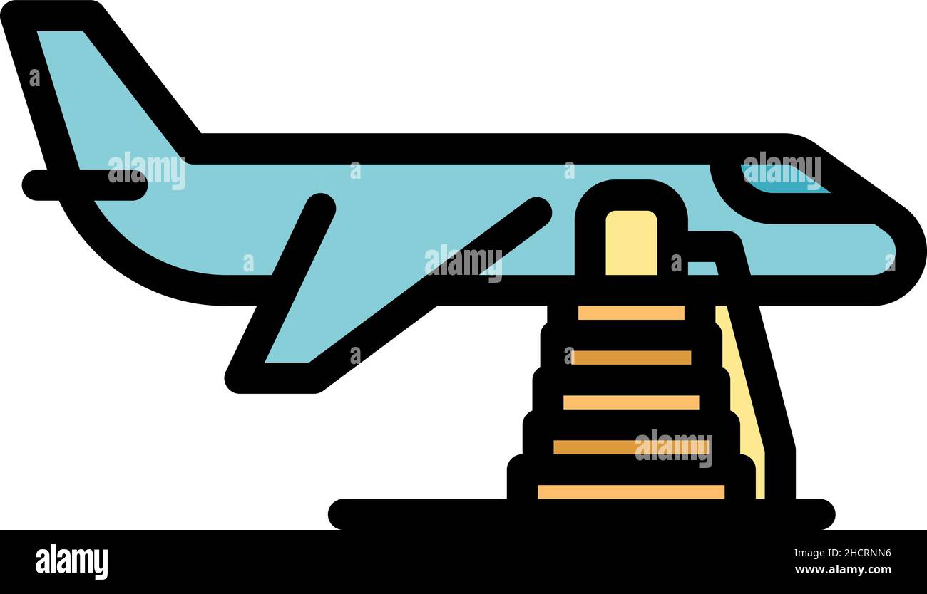 Aircraft boarding icon. Outline aircraft boarding vector icon color ...