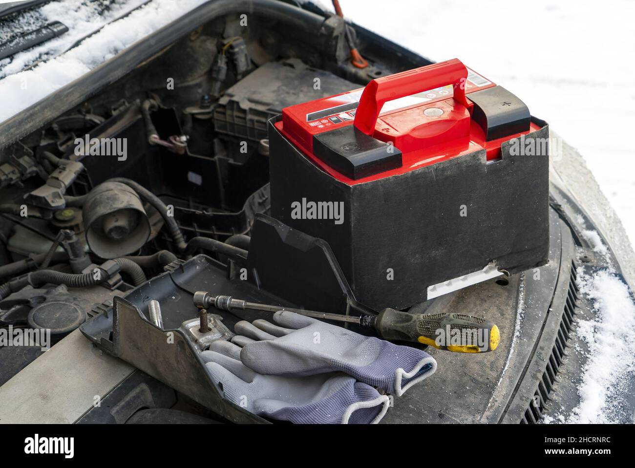 Electric car engine compartment hi-res stock photography and images - Alamy