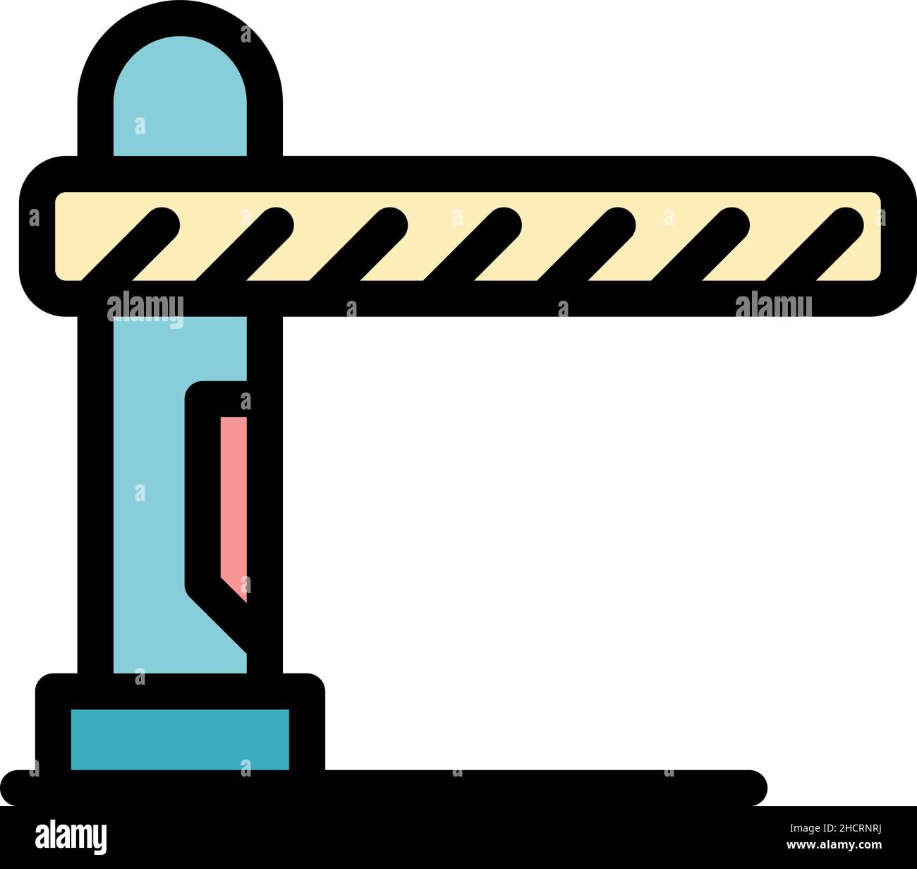 Plastic road barrier icon. Outline plastic road barrier vector icon ...