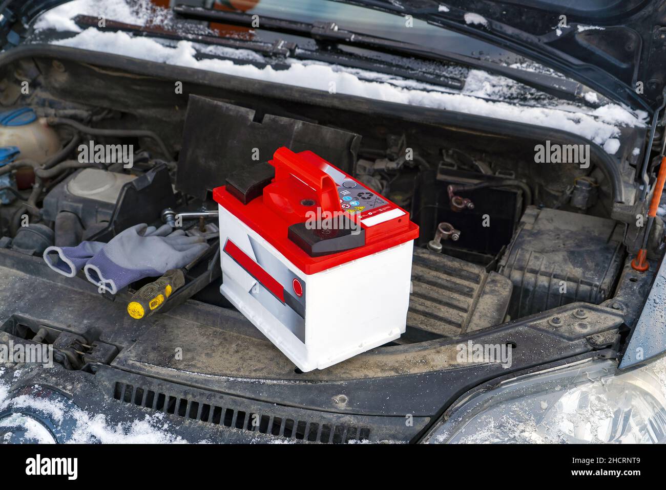 Repair and replacement of battery hi-res stock photography and images ...