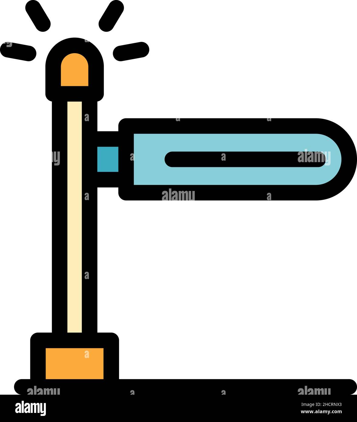 Signal crossing railroad icon. Outline signal crossing railroad vector ...
