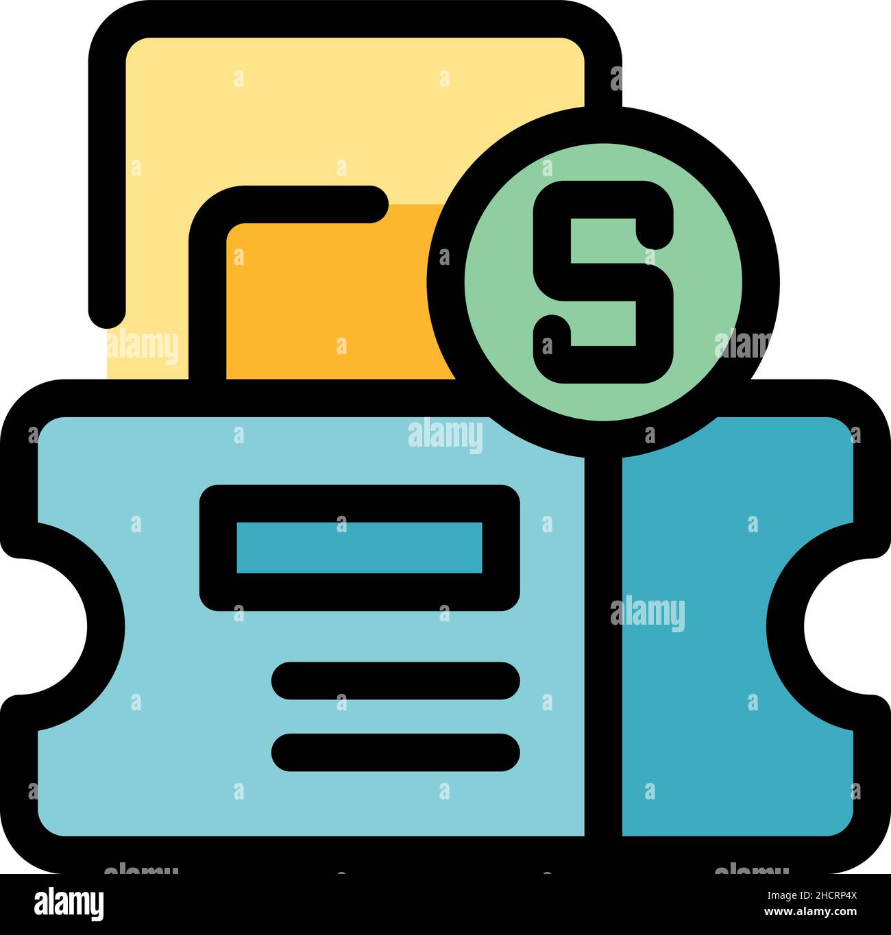 Money shop voucher icon. Outline money shop voucher vector icon color ...