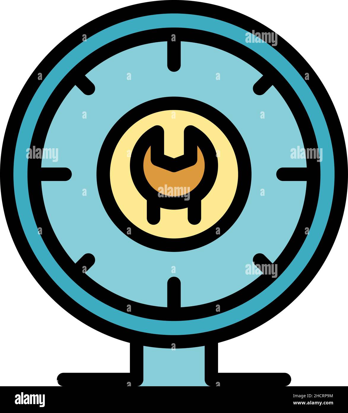 Service time management icon. Outline Service time management vector ...