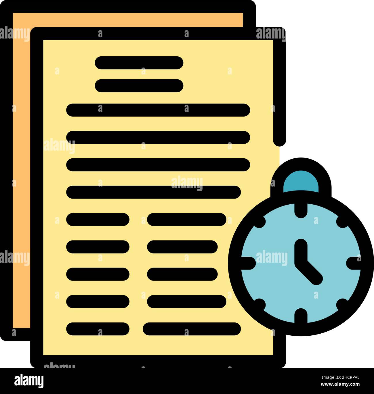 Documents time management icon. Outline Documents time management ...