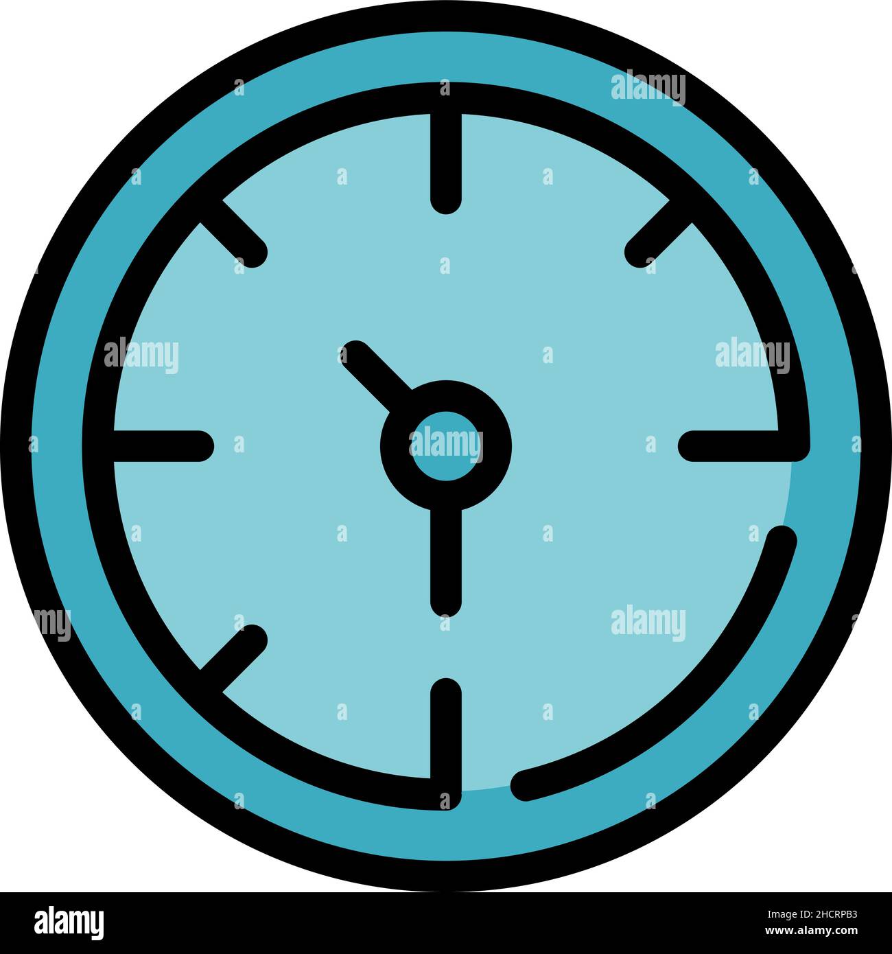 Seo time management icon. Outline Seo time management vector icon color ...