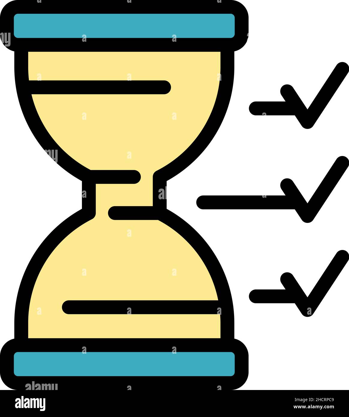 Speed hourglass time management icon. Outline Speed hourglass time ...