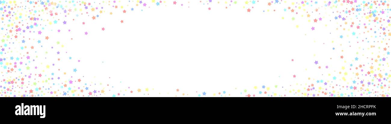 Festive valuable confetti. Celebration stars. Colorful stars on white ...