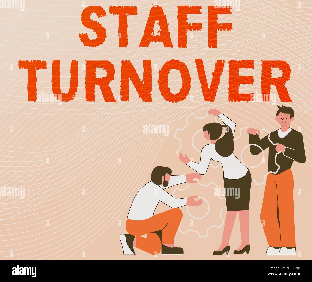Sign displaying Staff Turnover. Concept meaning The percentage of ...