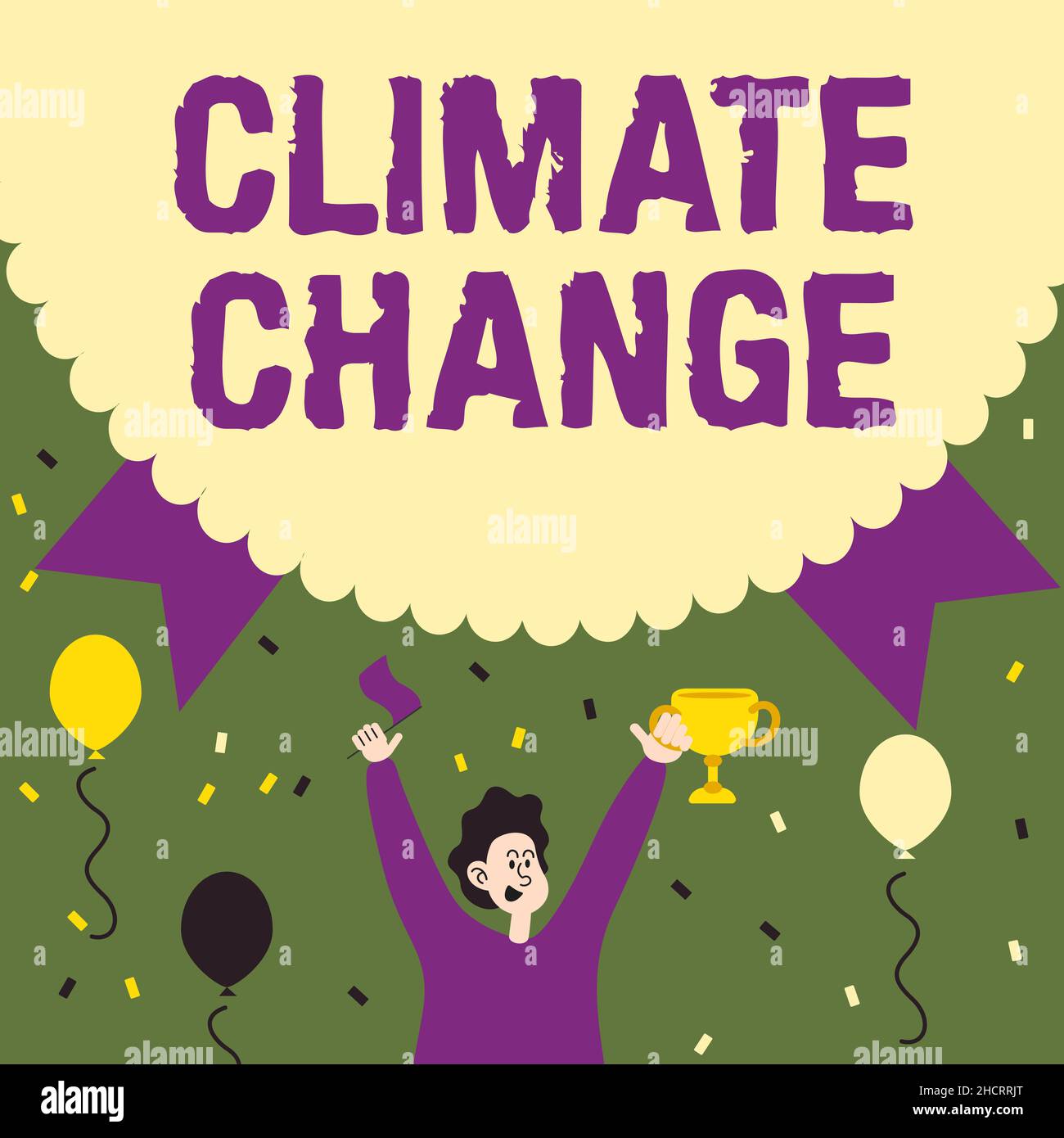 Hand writing sign Climate Change. Word for change in the expected ...