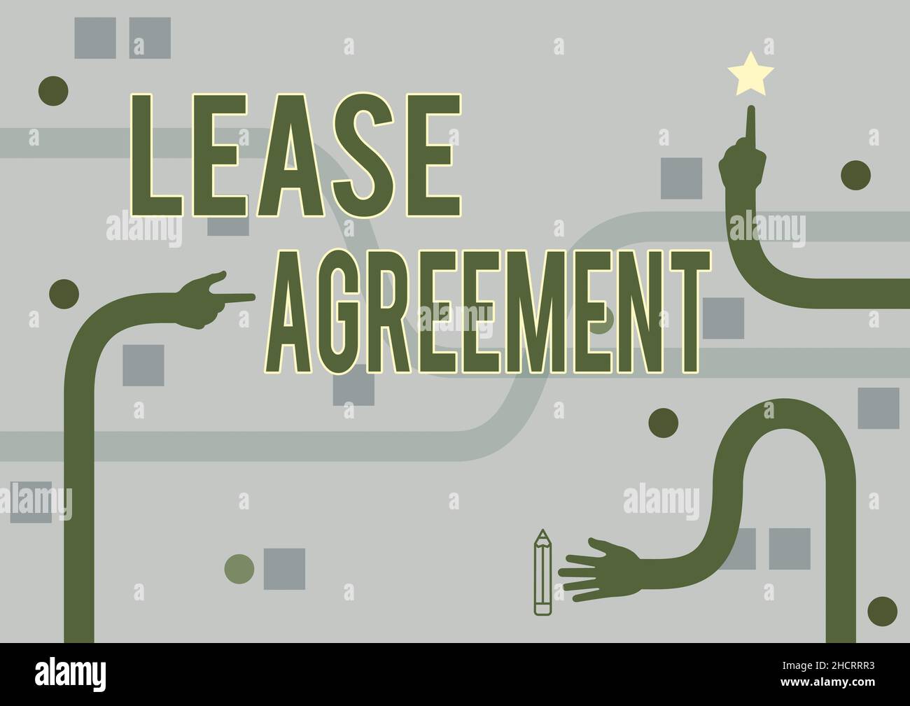 Text caption presenting Lease Agreement. Business overview Contract on ...