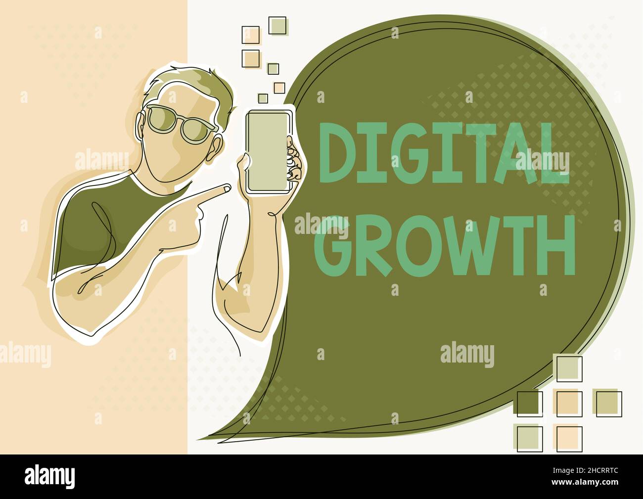 Conceptual display Digital Growth, Internet Concept early stages of ...